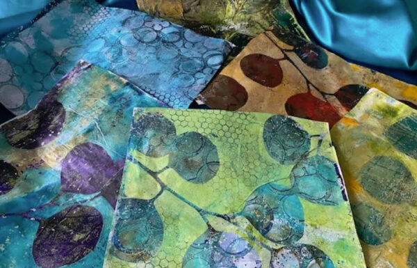 Gelli Plate Techniques Using Repurposed Items And Leaves